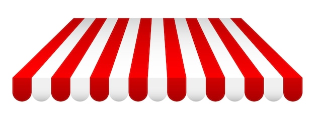 Vibrant Red and White Striped Canopy Awning | Jiffy Designs