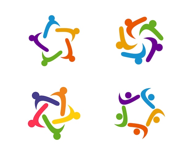 Vibrant Interconnected Figures Forming Diverse Symbols | Jiffy Designs