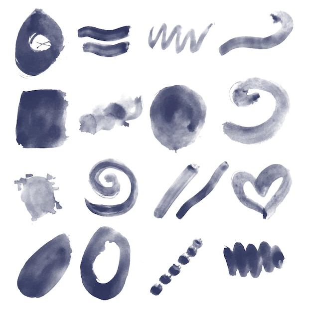 Diverse Collection of Playful Ink Blot Shapes and Textures | Jiffy Designs