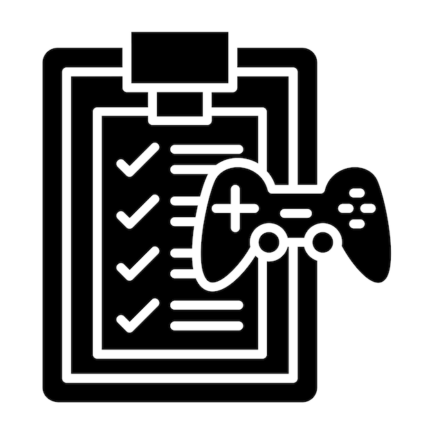 Checklist and Video Game Controller Icon | Jiffy Designs