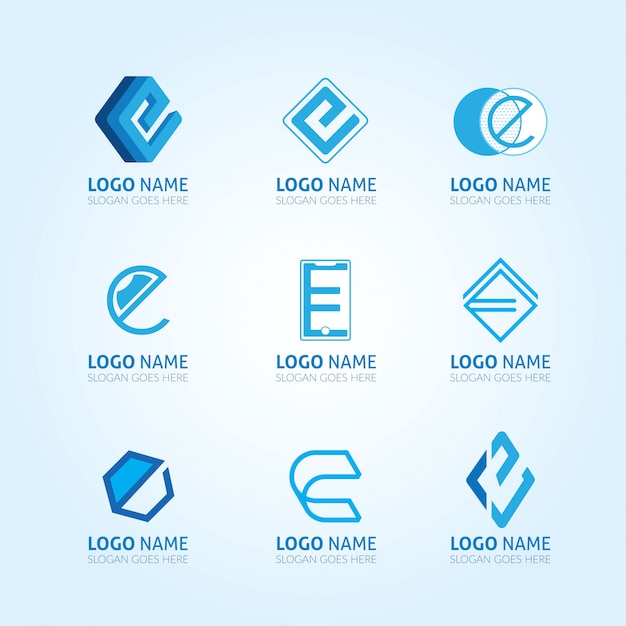 Elegant and Minimalist Blue Logo Designs for Modern Branding | Jiffy ...