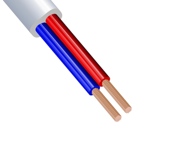 Vibrant Electrical Cables in Red, Blue, and Copper | Jiffy Designs