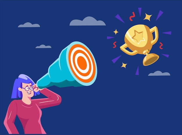 Achieving Goals: A Person Reaching for a Shining Trophy | Jiffy Designs