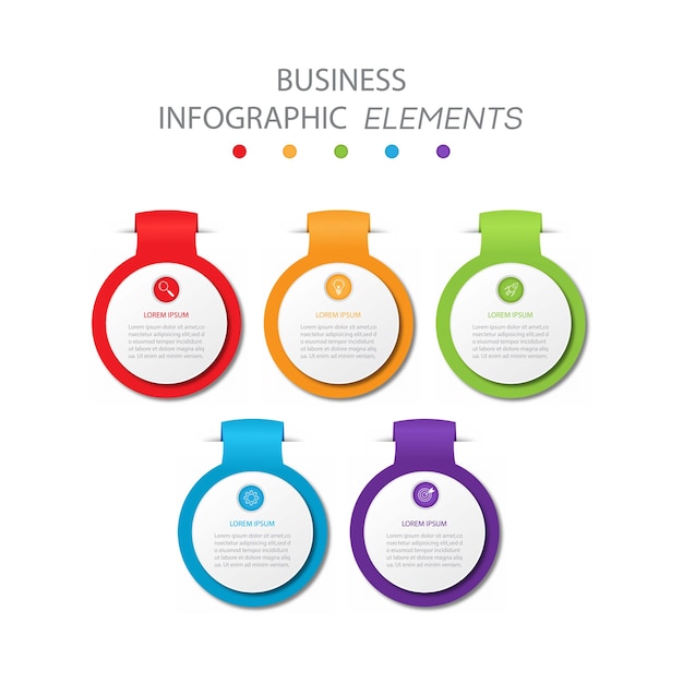 Vibrant Circular Infographic Modules with Descriptive Labels | Jiffy ...