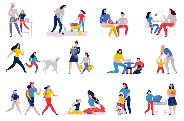 Diverse Collection of People Engaging in Various Activities | Jiffy Designs