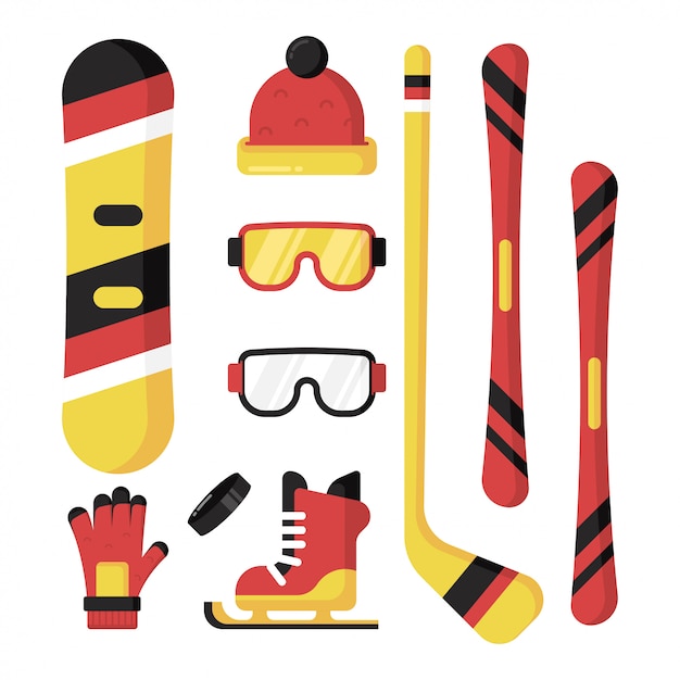 Vibrant Winter Sports Gear and Equipment | Jiffy Designs