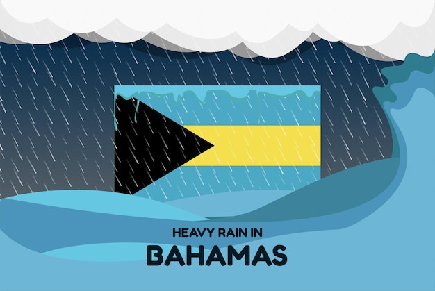 Vibrant Bahamian Flag Endures Heavy Rainfall | Jiffy Designs