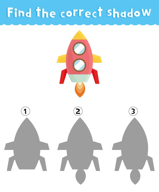 Colorful Rocket Ship Awaiting Its Matching Shadow | Jiffy Designs
