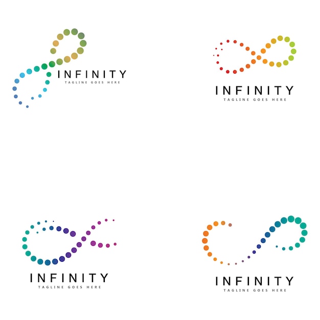 Vibrant Infinity Symbols with Colorful Dotted Designs | Jiffy Designs