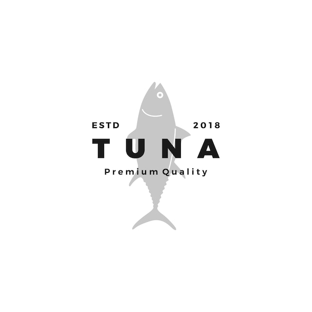 Minimalist Tuna Fish Emblem with Vintage Lettering | Jiffy Designs