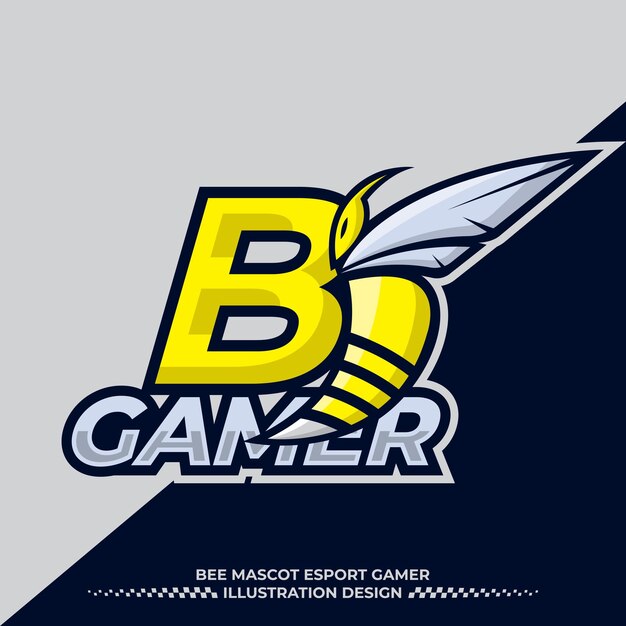 Vibrant Bee Mascot Emblem for Esports Gamers | Jiffy Designs