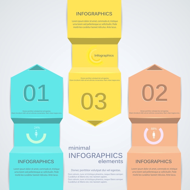 Vibrant Infographic Elements with Numbered Blocks and Arrows | Jiffy ...