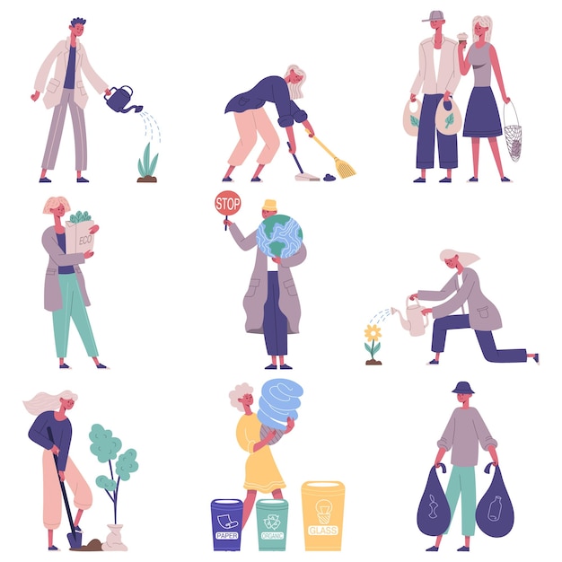 Diverse Collection of Vibrant Illustrated Characters in Daily Life Scenes | Jiffy Designs