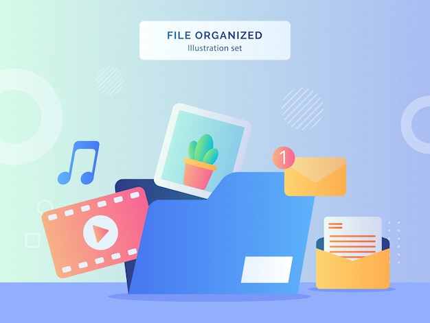 Colorful Illustration of Organized Digital File Management | Jiffy Designs