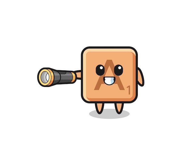 Adorable Cartoon Character Holding a Flashlight | Jiffy Designs