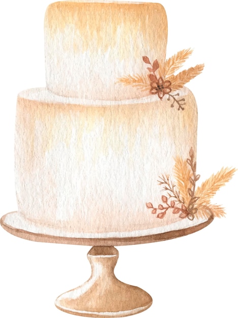 Elegant Wheat Sheaf Cake with Rustic Textured Frosting | Jiffy Designs