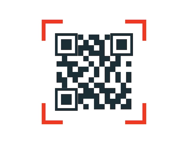 Abstract Geometric QR Code with Bold Red Borders | Jiffy Designs