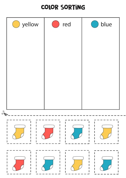 Vibrant Color Sorting Collection of Socks and Shapes | Jiffy Designs