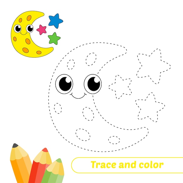 Playful Moon and Stars Tracing Activity | Jiffy Designs