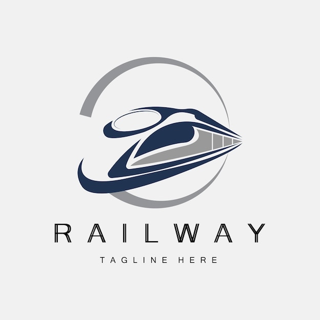 Sleek High-Speed Train Emblem with Streamlined Design | Jiffy Designs