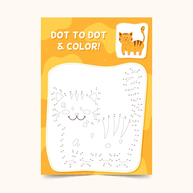 Playful Dot-to-Dot Cat Activity for Kids | Jiffy Designs
