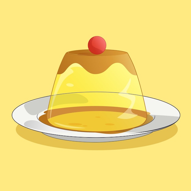 Delectable Custard Dessert with Vibrant Cherry Topping | Jiffy Designs