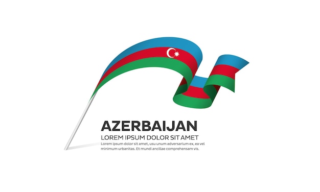 Vibrant Azerbaijani Flag Waving with Pride | Jiffy Designs