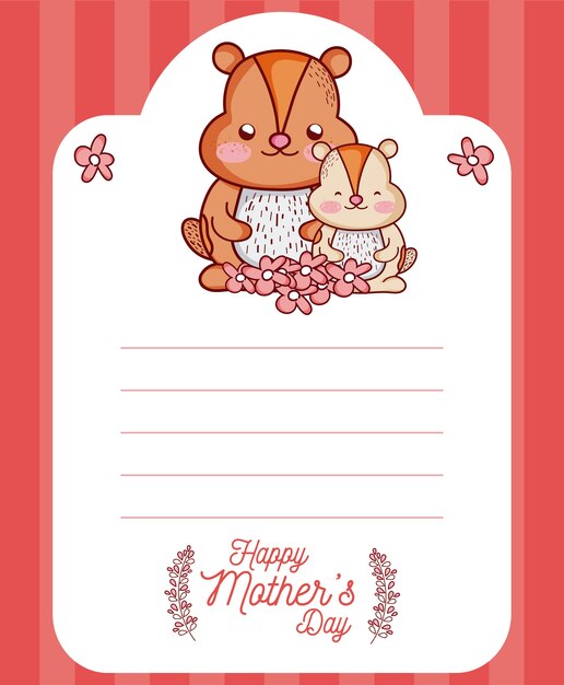 Adorable Mother's Day Greeting with Cute Animal Duo | Jiffy Designs