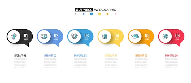Vibrant Business Infographic with Numbered Callout Icons | Jiffy Designs