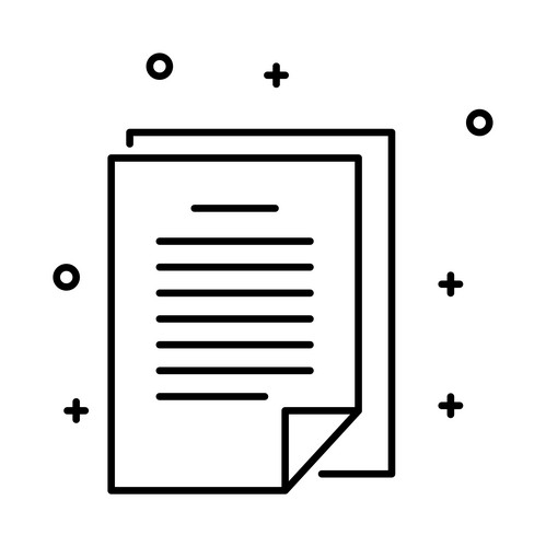 Transcript, Education. Line Vector Icon On Transparent Background ...