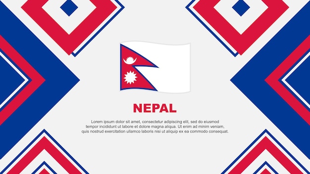 Vibrant Geometric Design Featuring the Nepali Flag | Jiffy Designs