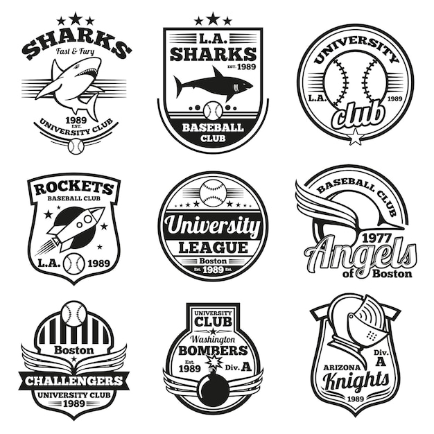 Diverse Collection of Iconic Sports Team Badges and Logos | Jiffy Designs