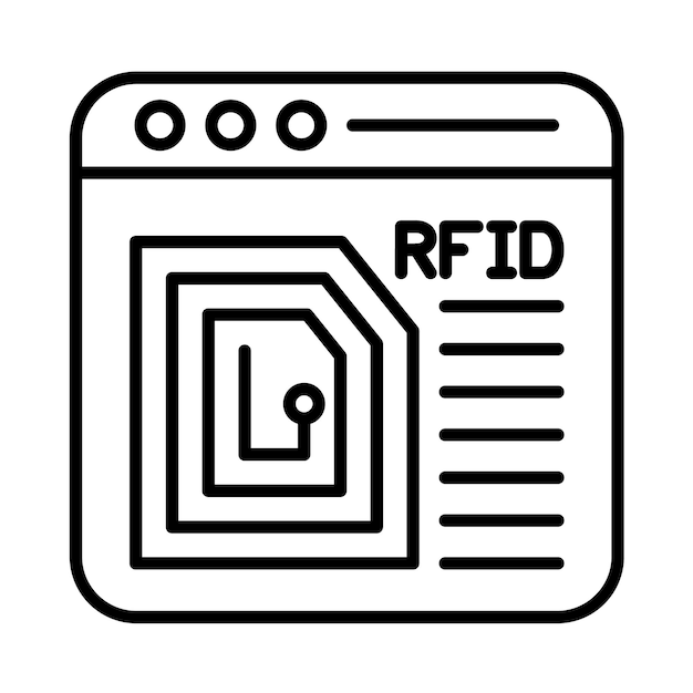 Minimalist RFID Identification Card Graphic Icon | Jiffy Designs