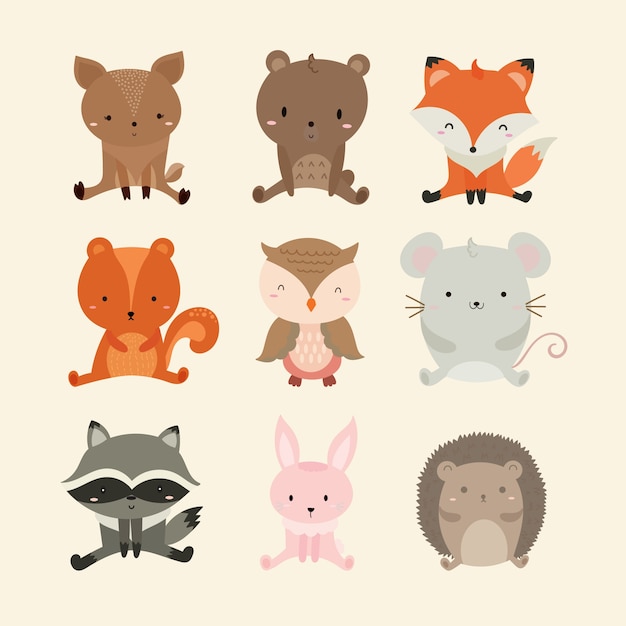 Adorable Forest Animals in Charming Cartoon Illustrations | Jiffy Designs