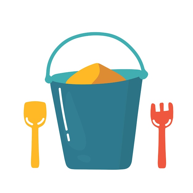Vibrant Beach Bucket with Playful Shovels | Jiffy Designs