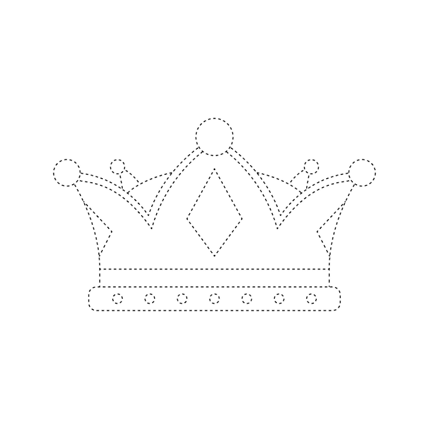 Elegant Crown Emblem with Intricate Dotted Design | Jiffy Designs