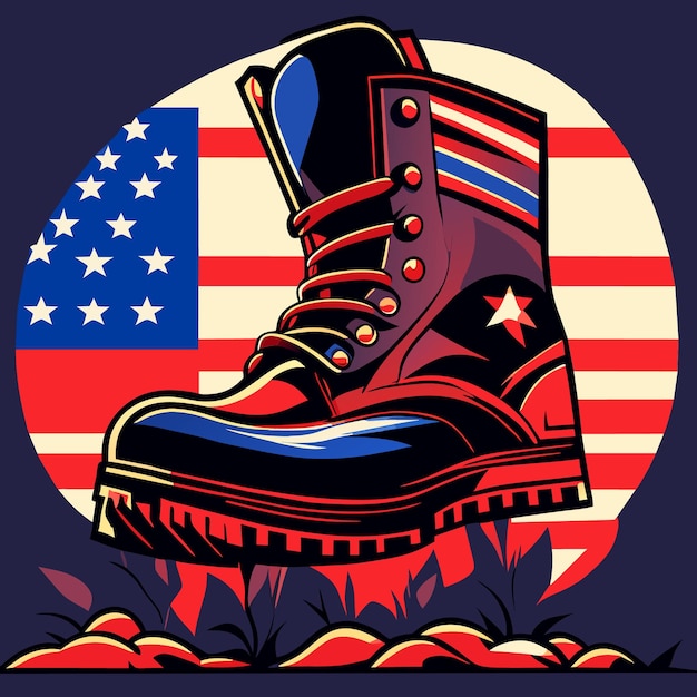 Patriotic American Boot: A Symbol of Strength and Freedom | Jiffy Designs