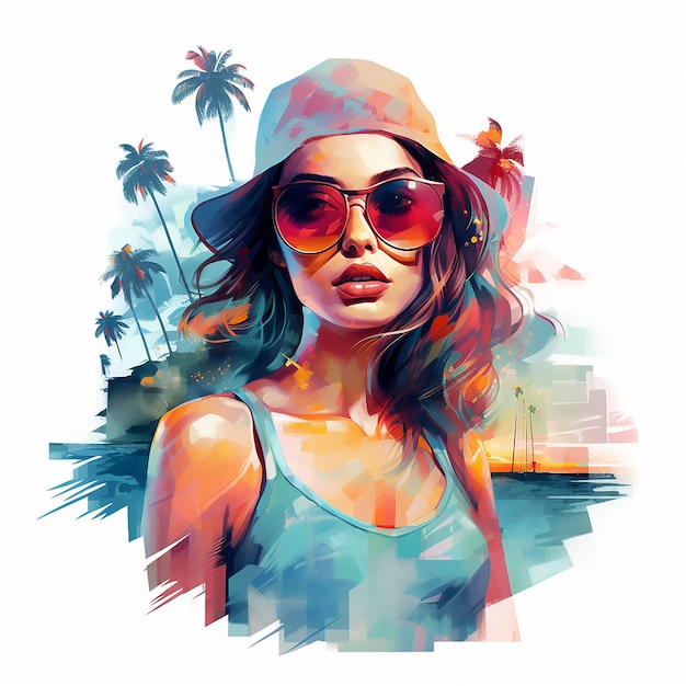 Vibrant Tropical Escape: A Captivating Summer Portrait | Jiffy Designs