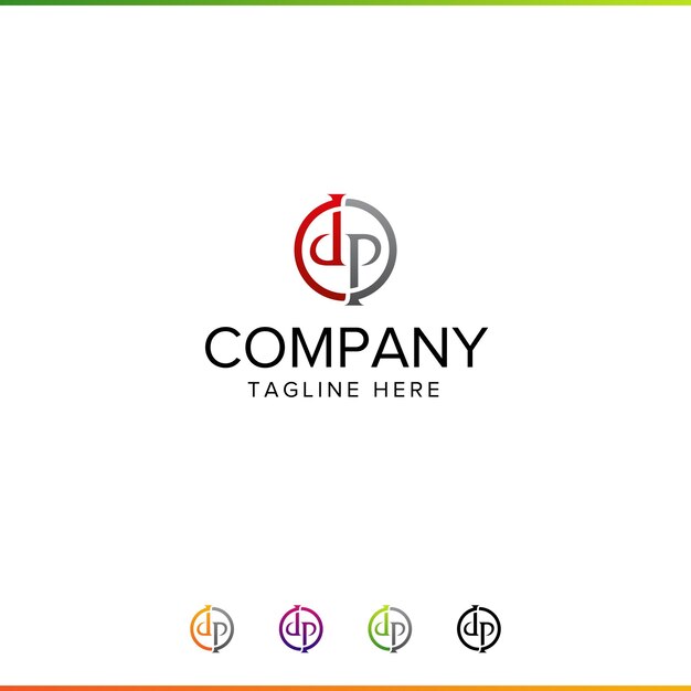 Modern Interlocked Initials Logo with Vibrant Color Palette | Jiffy Designs