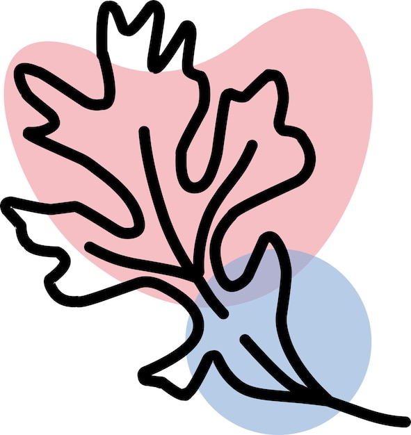 Whimsical Leaf Silhouette in Pastel Tones | Jiffy Designs