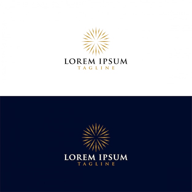 Radiant Sun Emblem with Elegant Geometric Design | Jiffy Designs