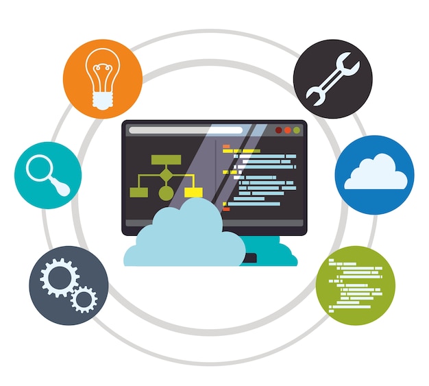 Software Development and Cloud Computing Illustration | Jiffy Designs