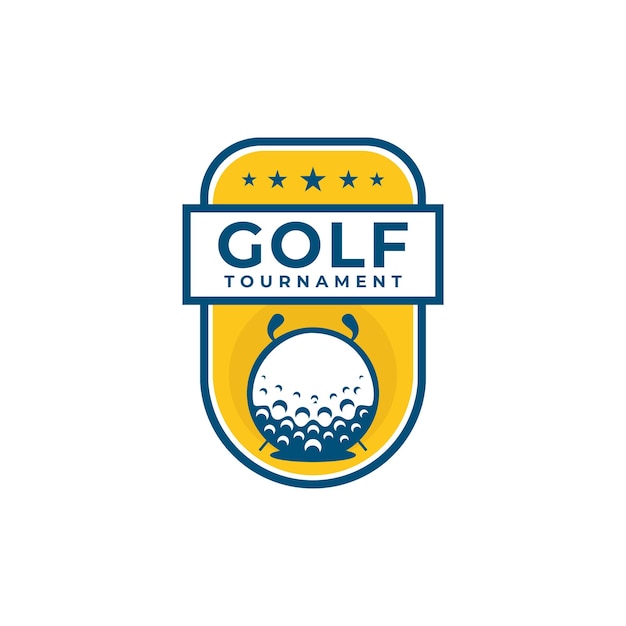Emblematic Golf Tournament Badge with Vibrant Design | Jiffy Designs