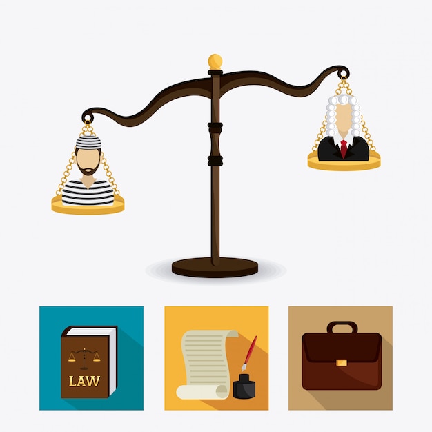 Diverse Legal Profession Icons and Illustration Collection | Jiffy Designs