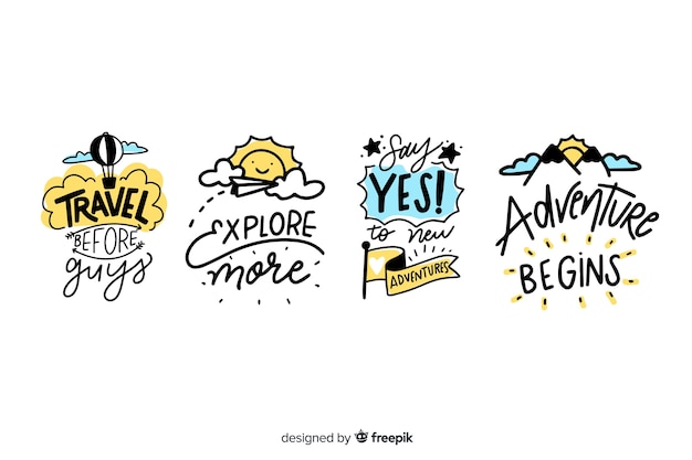 Vibrant Adventure-Themed Illustrated Collection with Inspiring Quotes ...