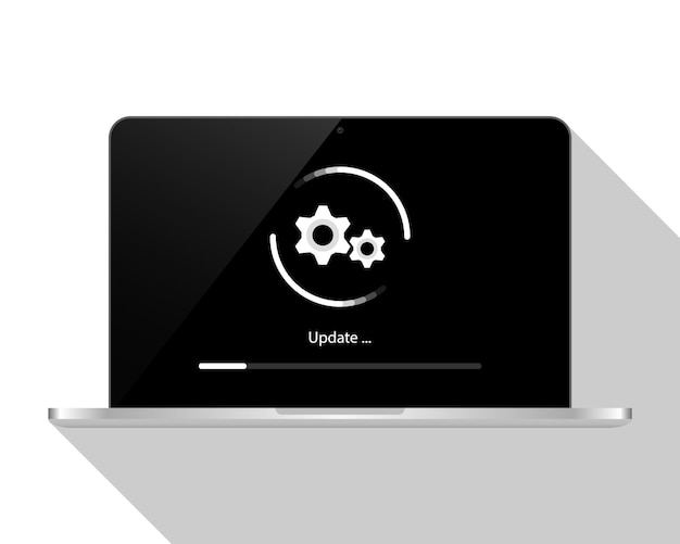 Sleek Laptop Displaying Software Update Progress Bar | Jiffy Designs