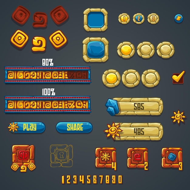 Vibrant Retro Game Icons and UI Elements | Jiffy Designs