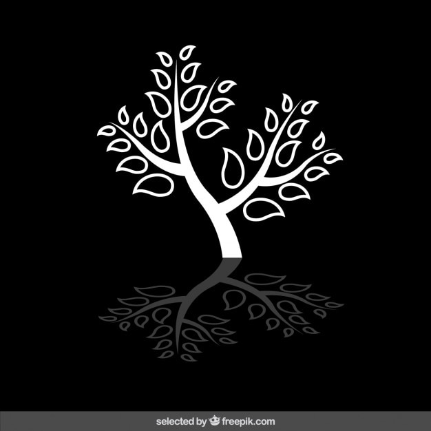 Striking Black and White Tree with Roots Illustration | Jiffy Designs