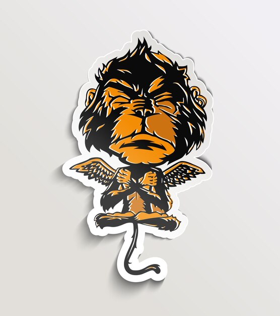 Fierce Winged Creature with Fiery Mane Emblem | Jiffy Designs