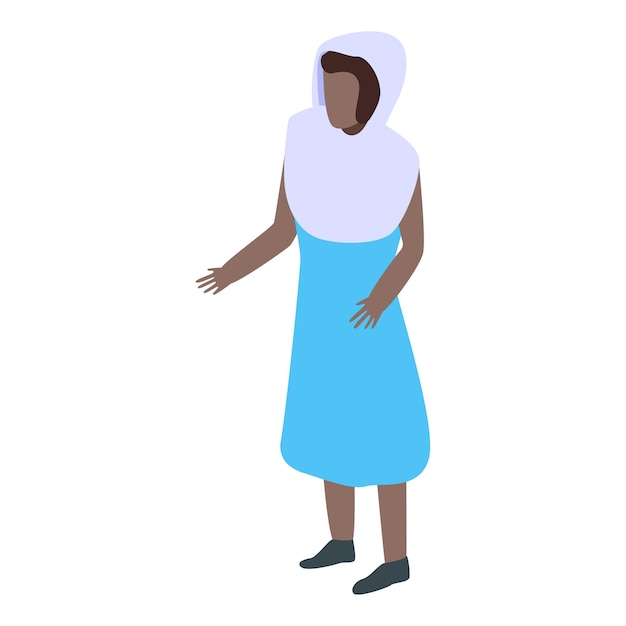 Vibrant Illustration of a Modest Woman in Traditional Attire | Jiffy ...
